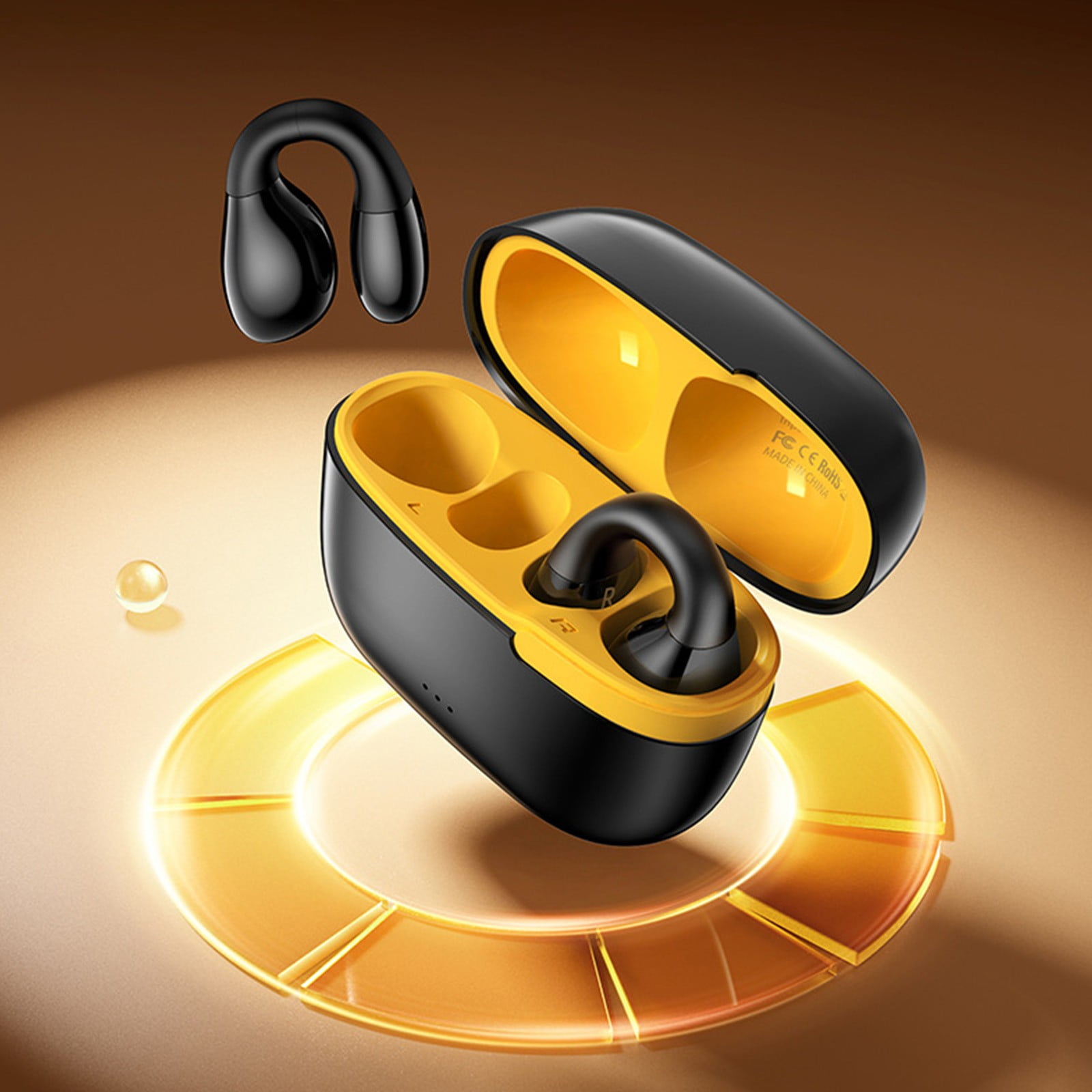 Wireless Earbuds Wireless Ear Clip Skeleton Conduction Headphones ...