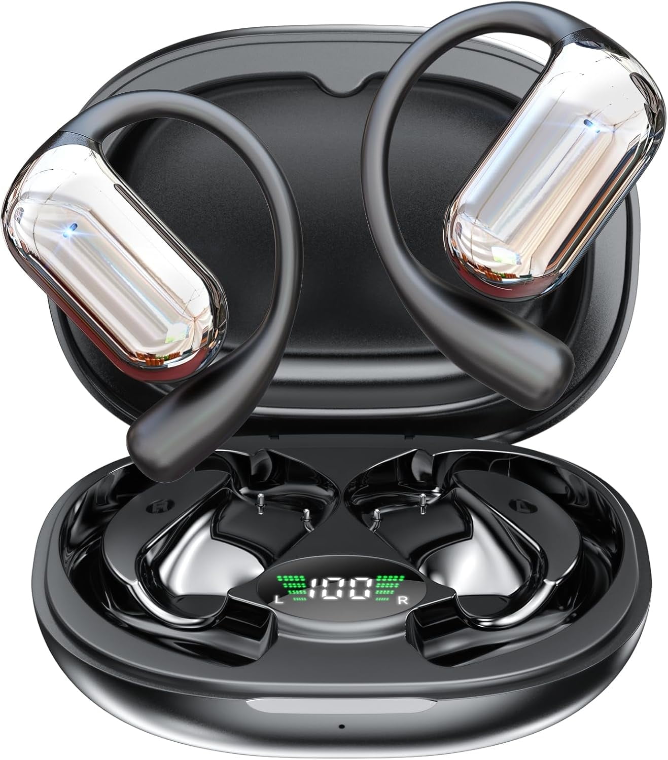 Bluetooth 5.4 Earbuds,Wireless Earphones Sports Headphones Built-in ...