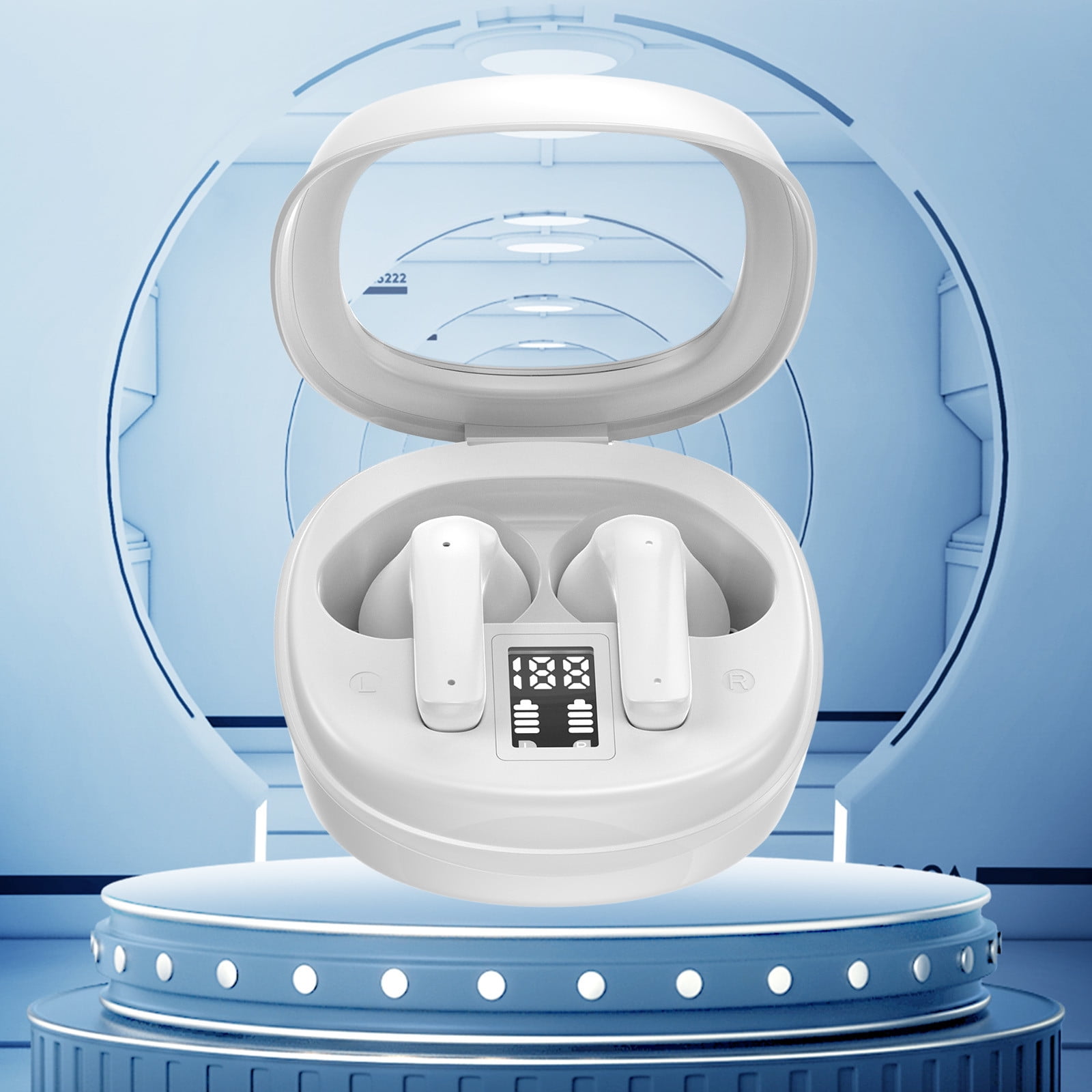 Wireless Earbuds Noise Cancelling Digital Display Headphones HiFi ...