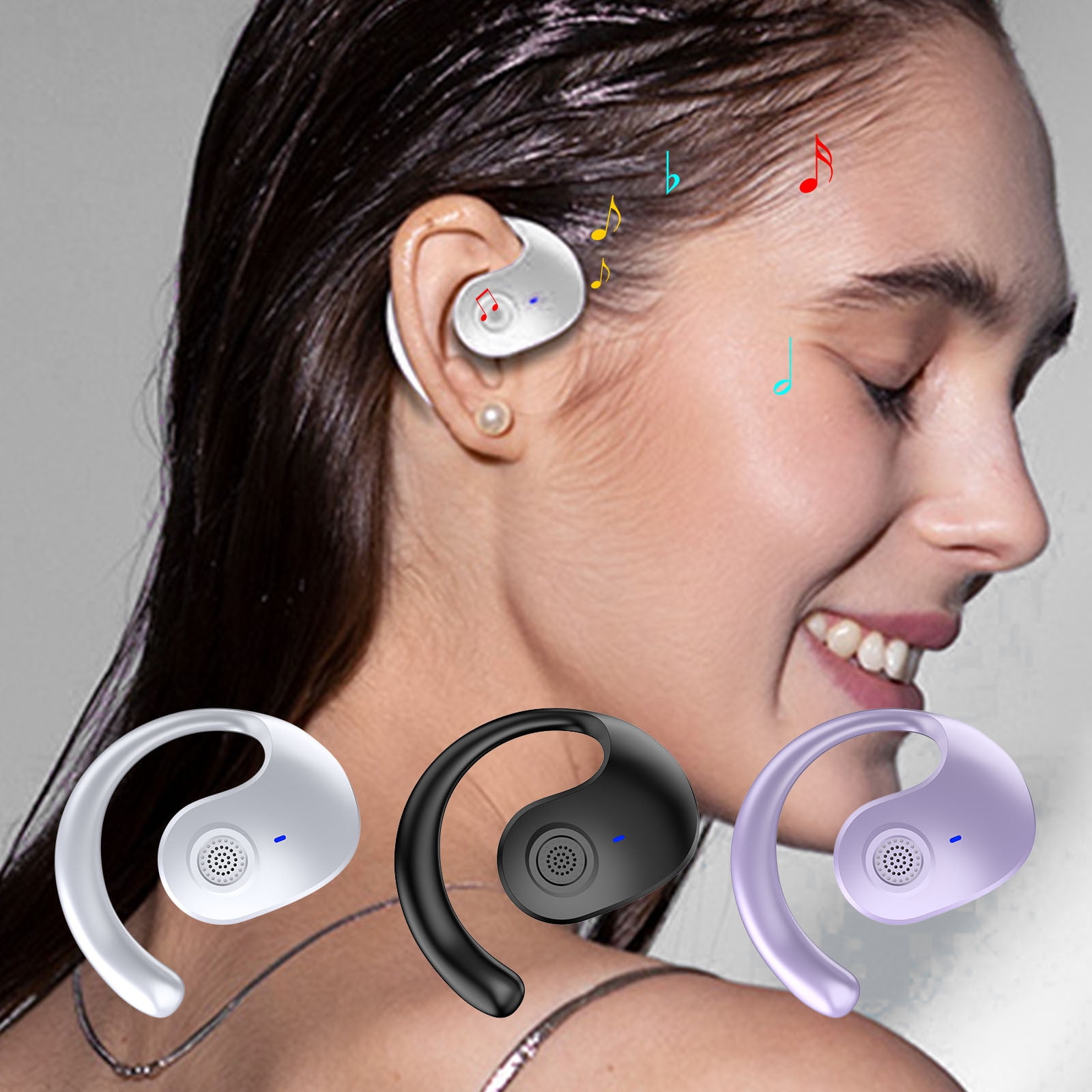 Wireless Earbuds Open Ear Headphones under $5 kkbbma Single-ear ...