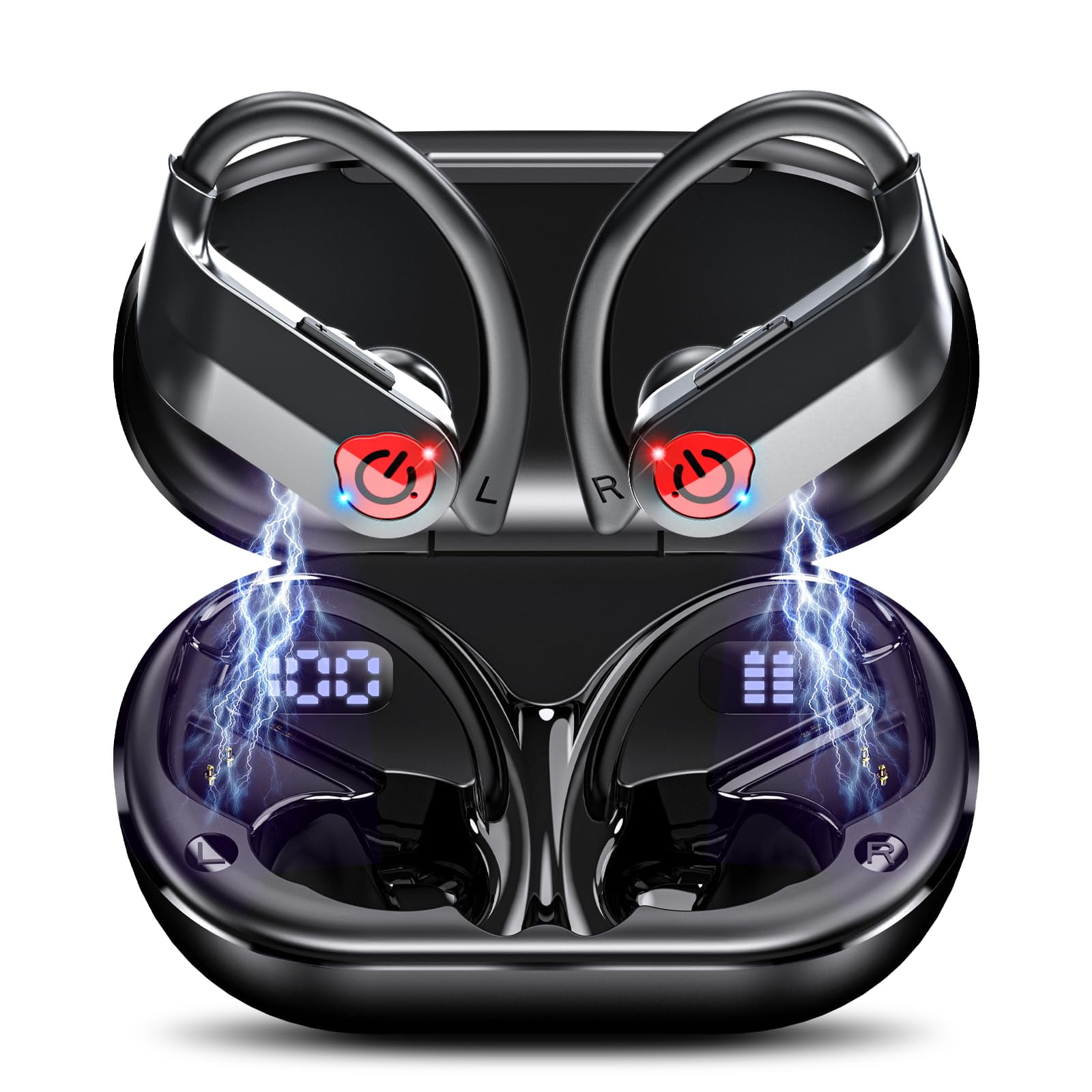 Wireless Earbuds Sport 5.1 Bluetooth Earbuds Sport-50 Hours TWS Totally ...