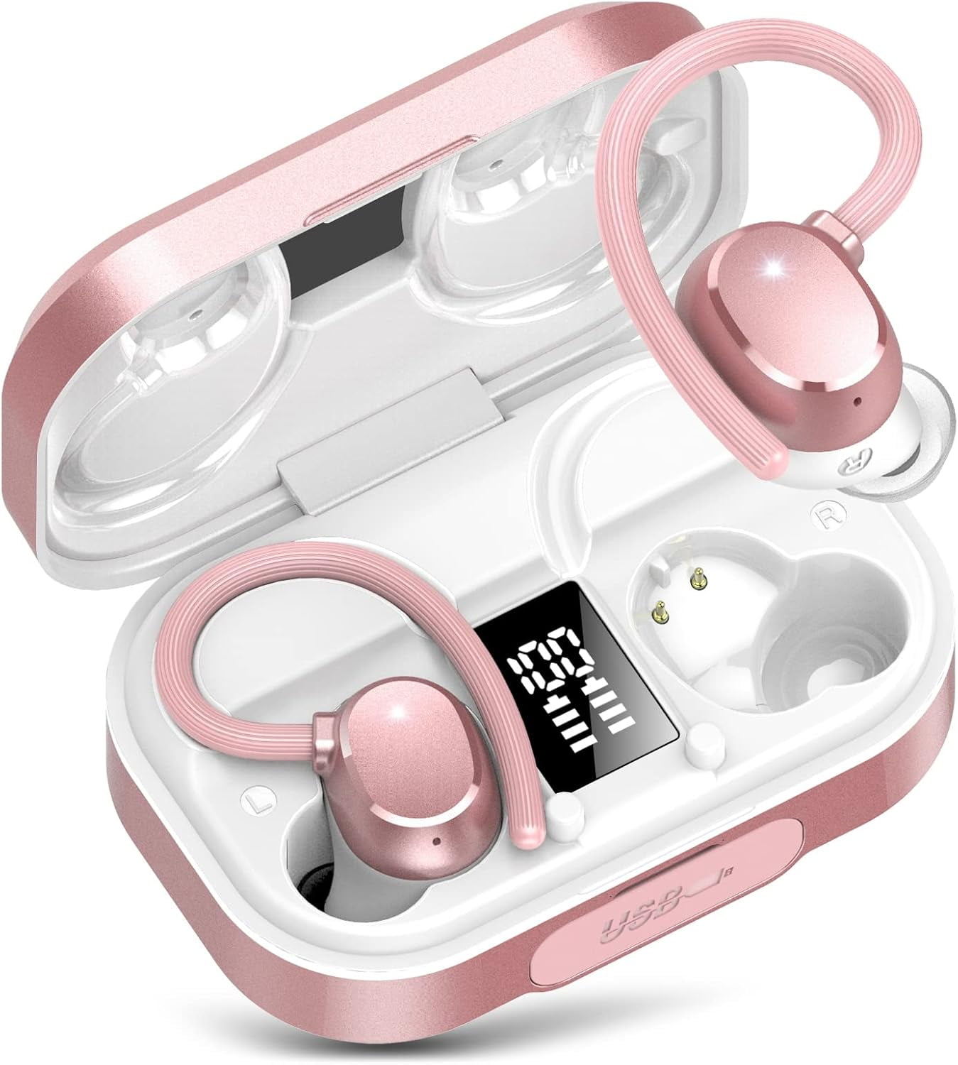 Wireless Earbuds V5.3, 120H Playtime, Bluetooth Earphones for Small Ear ...