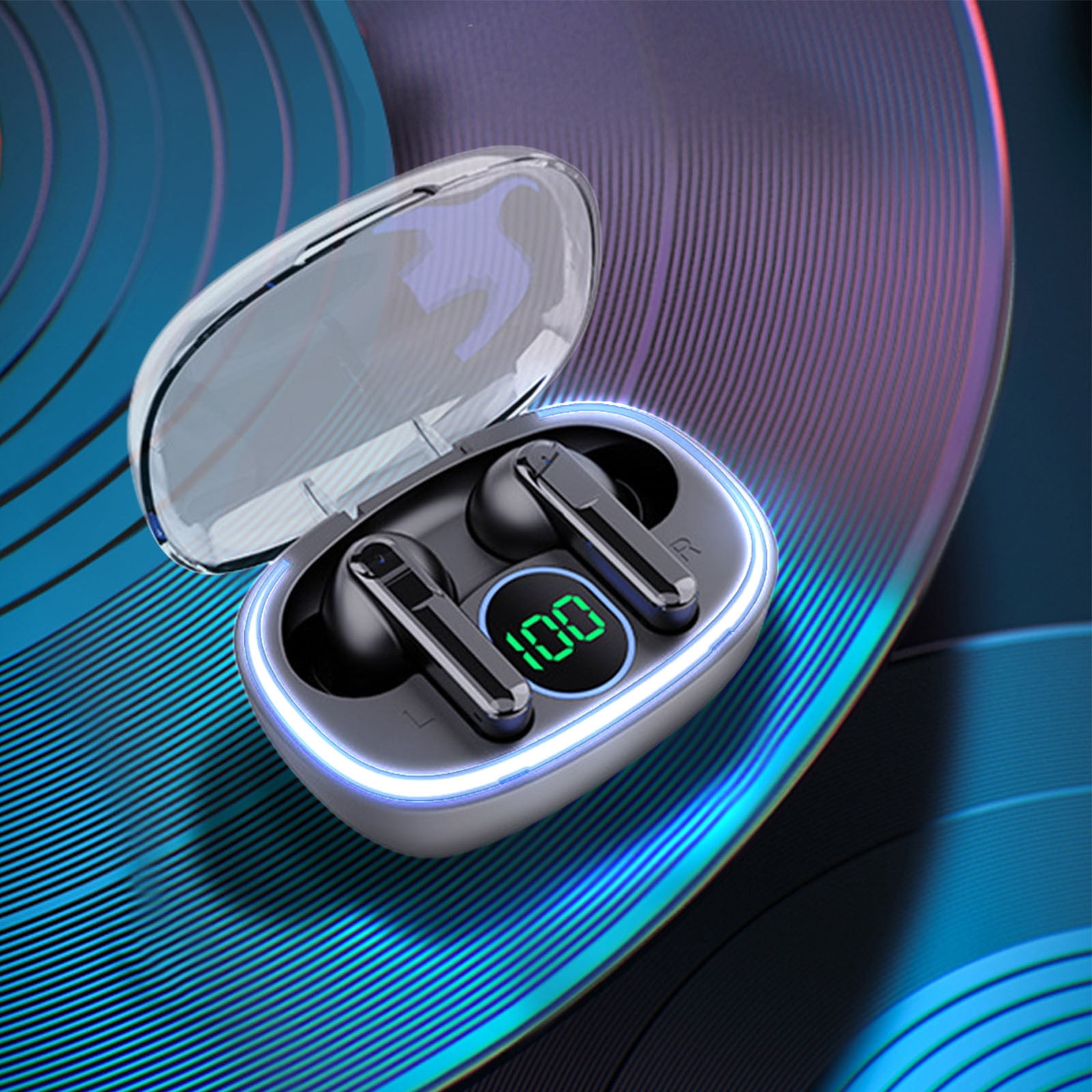 Wireless Earbuds Wireless Bluetooth Headset 5.3 Half In Ear Cool Light ...