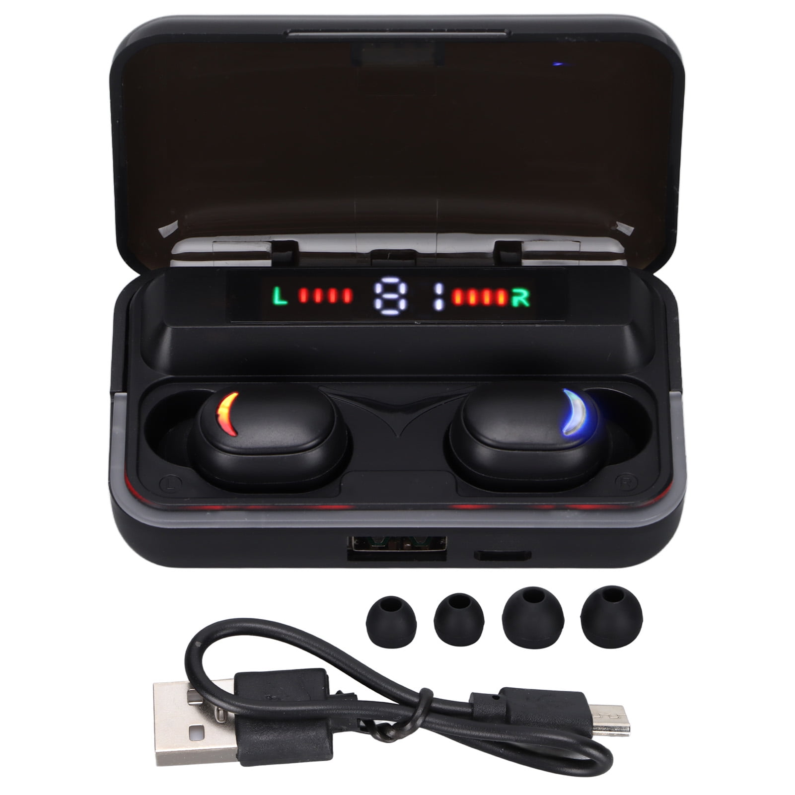 Wireless Earbuds with LED Display and Noise Reduction, Bluetooth 5.1 ...