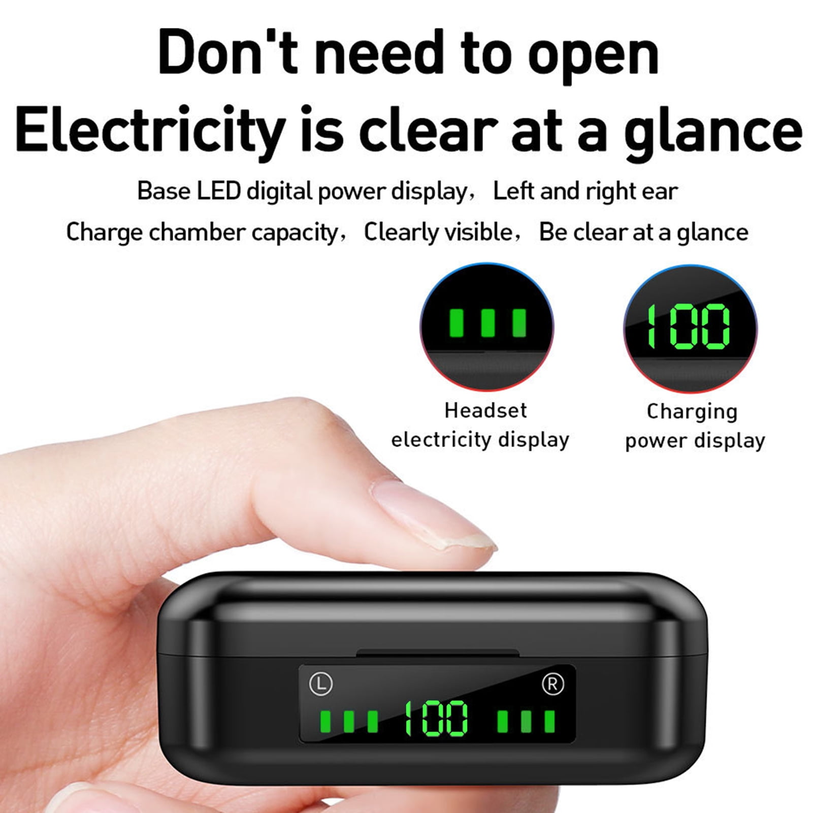 Wireless Earphone, V8 Mini Portable TWS Bluetooth 5.0 Wireless Sport ...