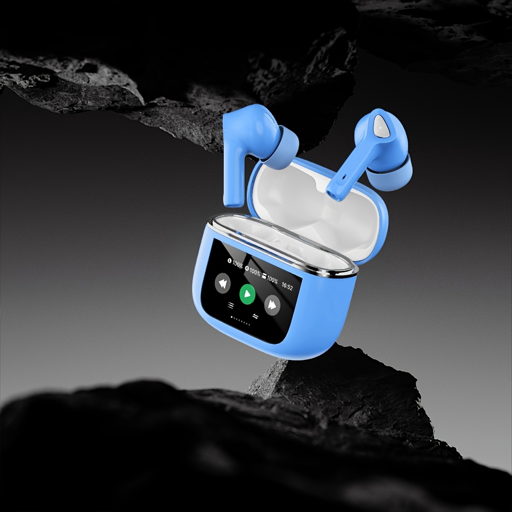 Wireless Earphones with Smart Touch Screen Charging Case 50 Hours ...