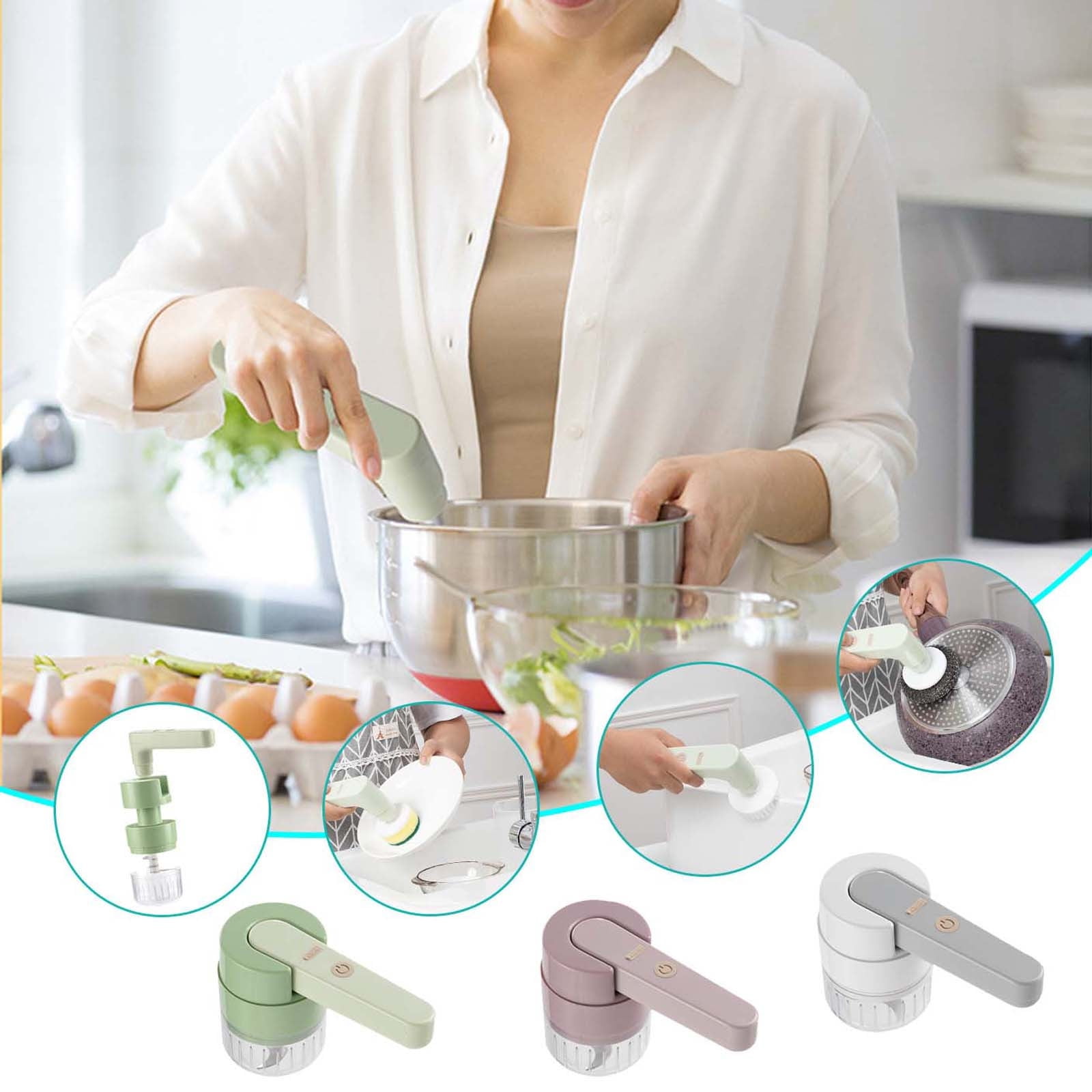 Wireless Electric Garlic Press & Masher with 6-in-1 Multifunction ...