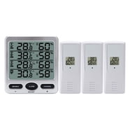 Taylor 91756 Wireless Thermometer with Indoor/Outdoor Humidity & Clock ...