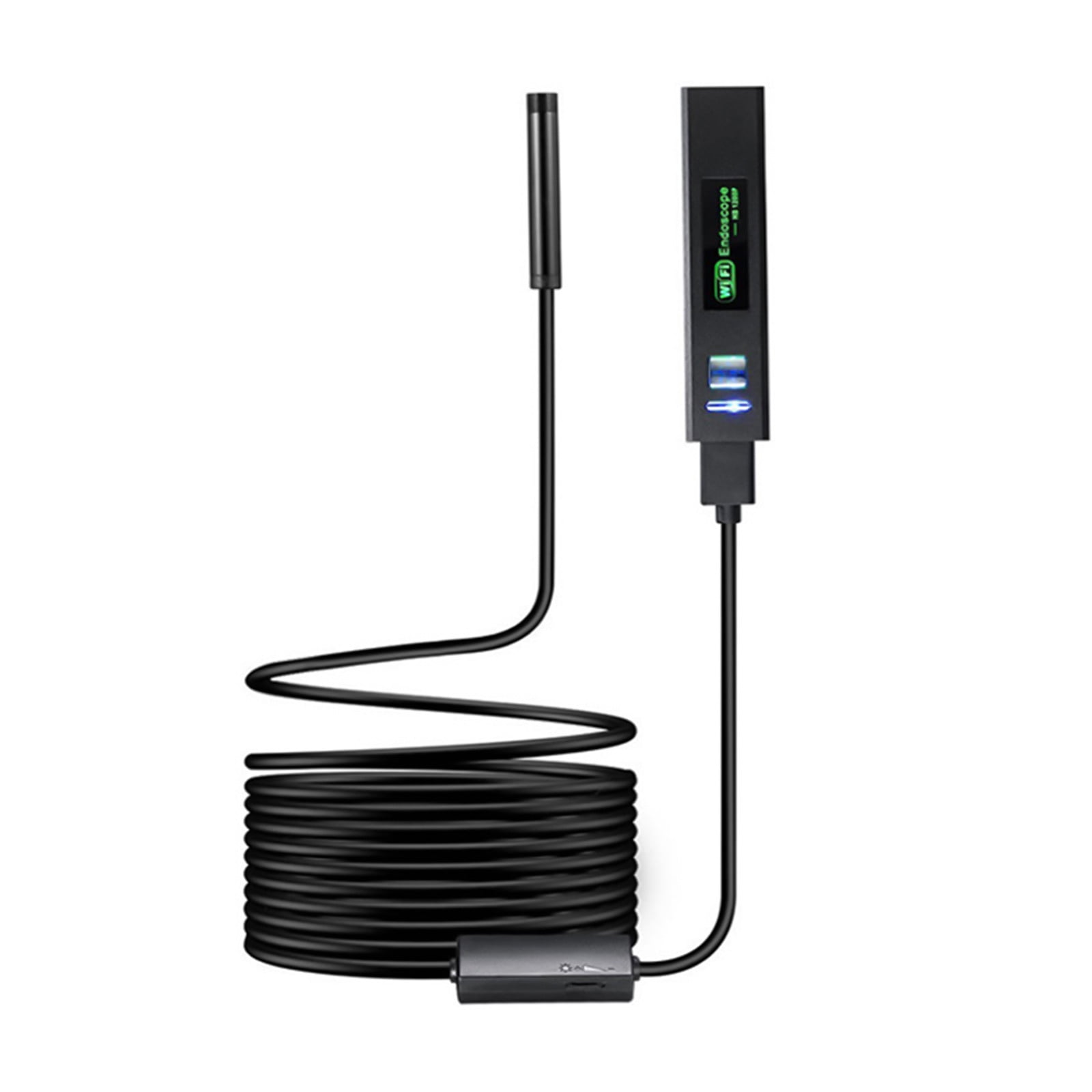 Wireless Endoscope,8mm WiFi Borescope 1200P HD Semi-Rigid Snake Camera ...