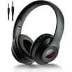 Wireless FM Radio Headphones with Bluetooth, Built-in Mic for Calls ...