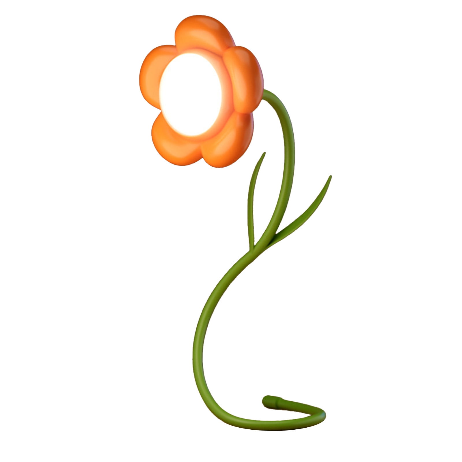 Wireless Flower Desk Lamp, Rechargeable LED Table Lamp with Flexible ...