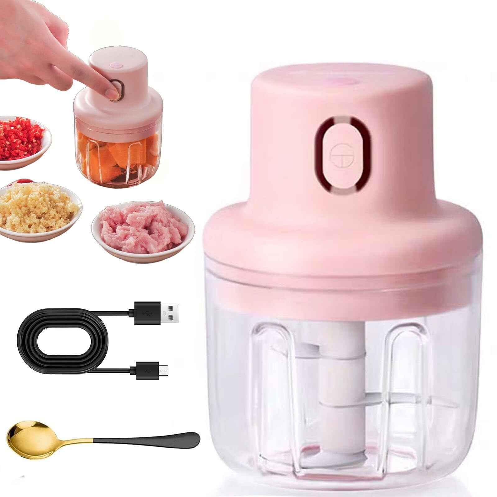 Wireless Food Chopper, Skypicnic Meat Slicer, Portable Rechargeable ...