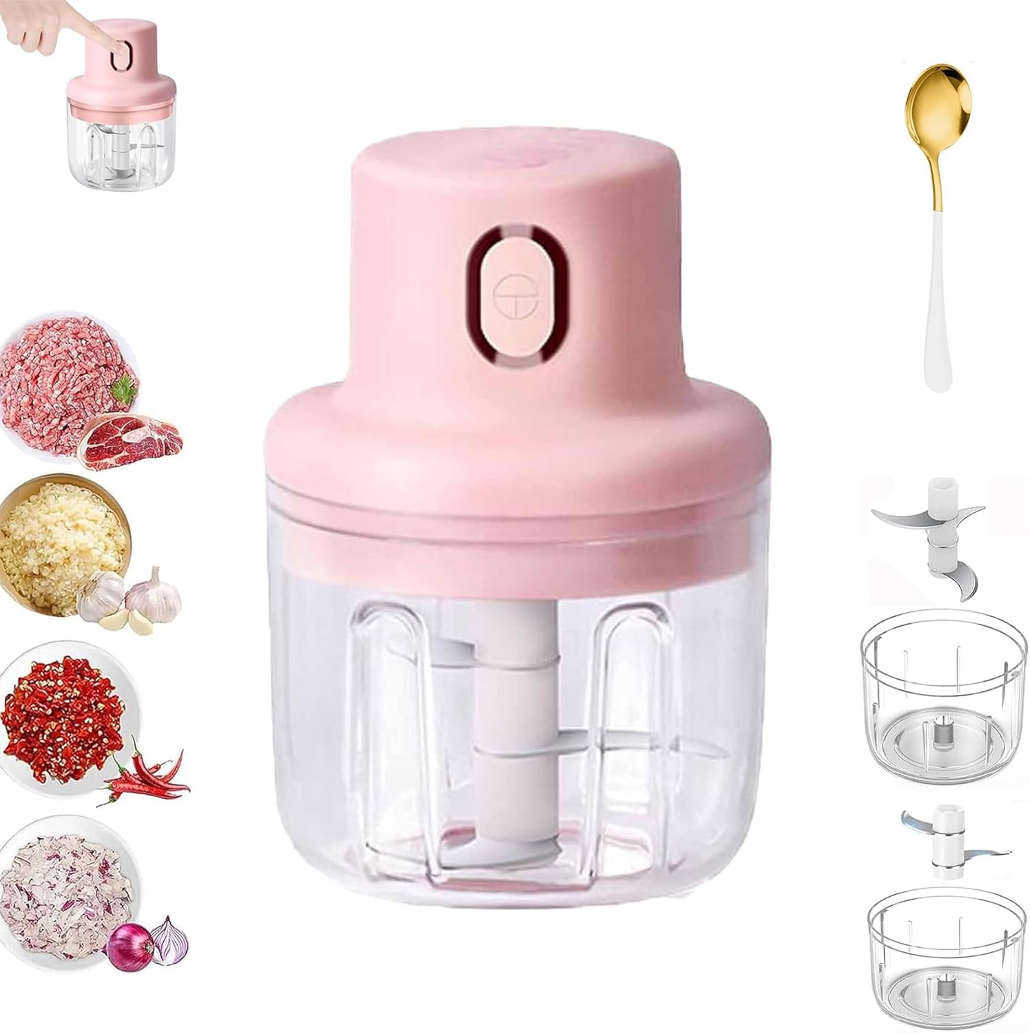 Wireless Food Chopper, Wireless Food Chopper Mini, 2025 New USB ...