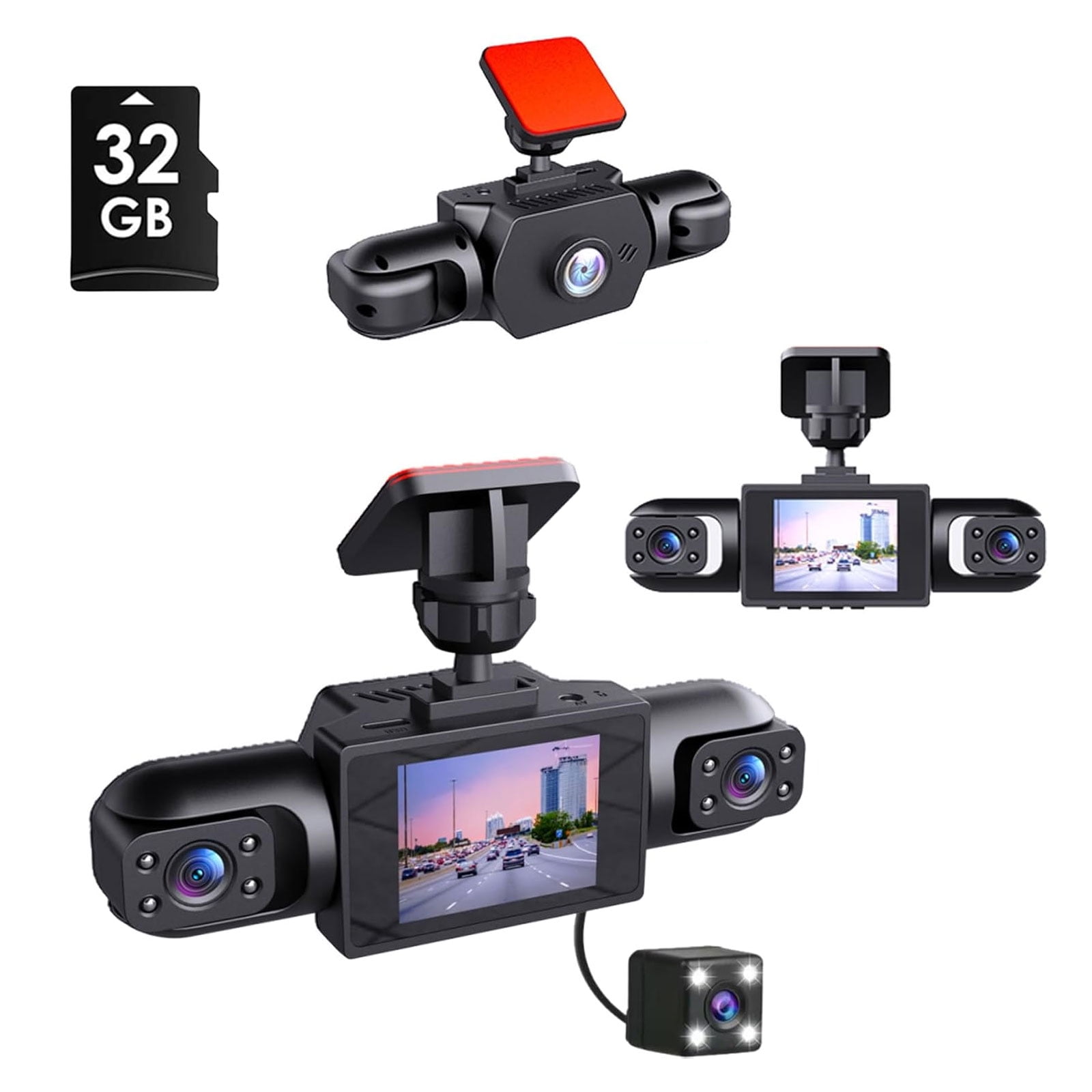 Wireless Full View Car Dashcam System, 360° Car DVR WiFi 4 Channels ...