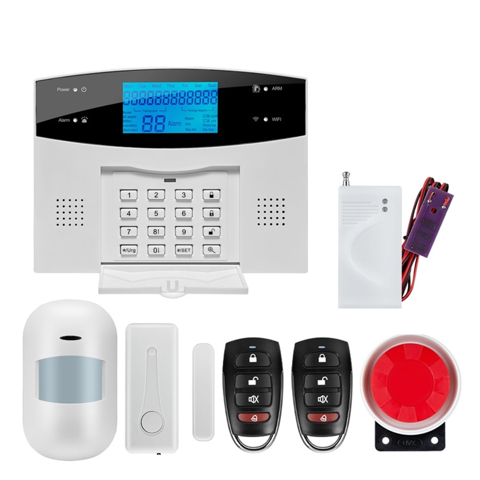 Wireless GSM Home Security Alarm System For Tuya APP With Motion Sensor ...