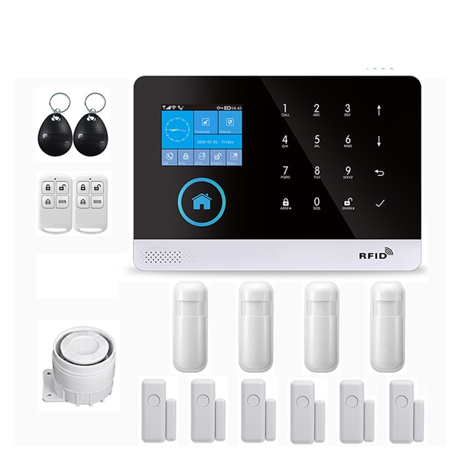 Wireless GSM Home Security Alarm System For Tuya APP With Motion Sensor ...