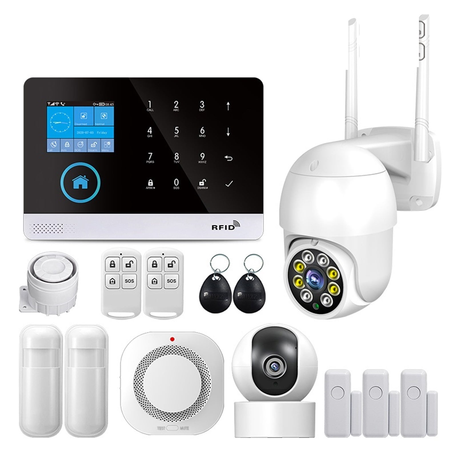 Wireless GSM Home Security Alarm System For Tuya APP With Motion Sensor ...