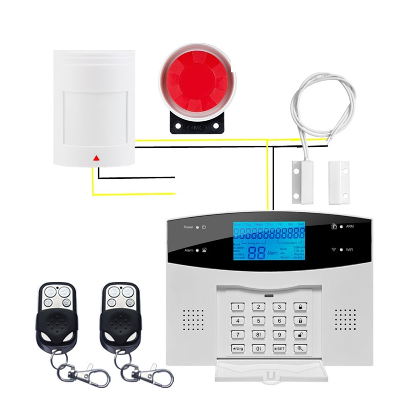 Wireless GSM Home Security Alarm System For Tuya APP With Motion Sensor ...