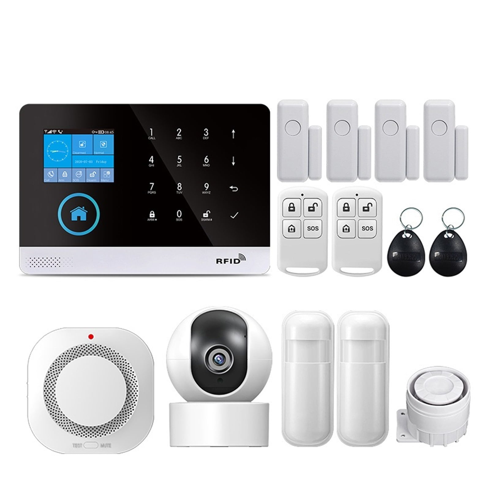 Wireless GSM Home Security Alarm System For Tuya APP With Motion Sensor ...