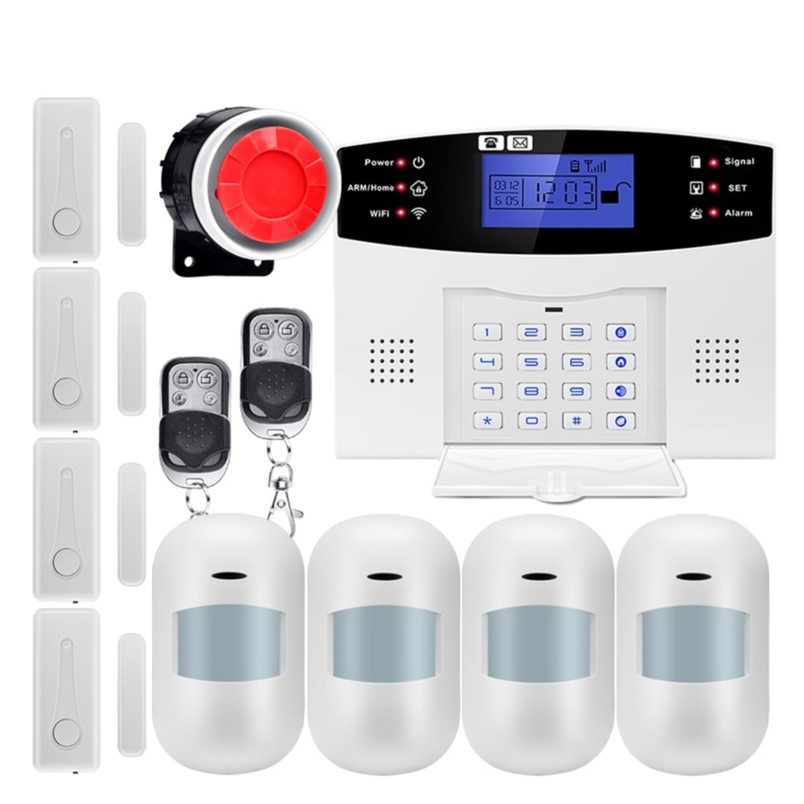 Wireless GSM Home Security Alarm System For Tuya APP With Motion Sensor ...