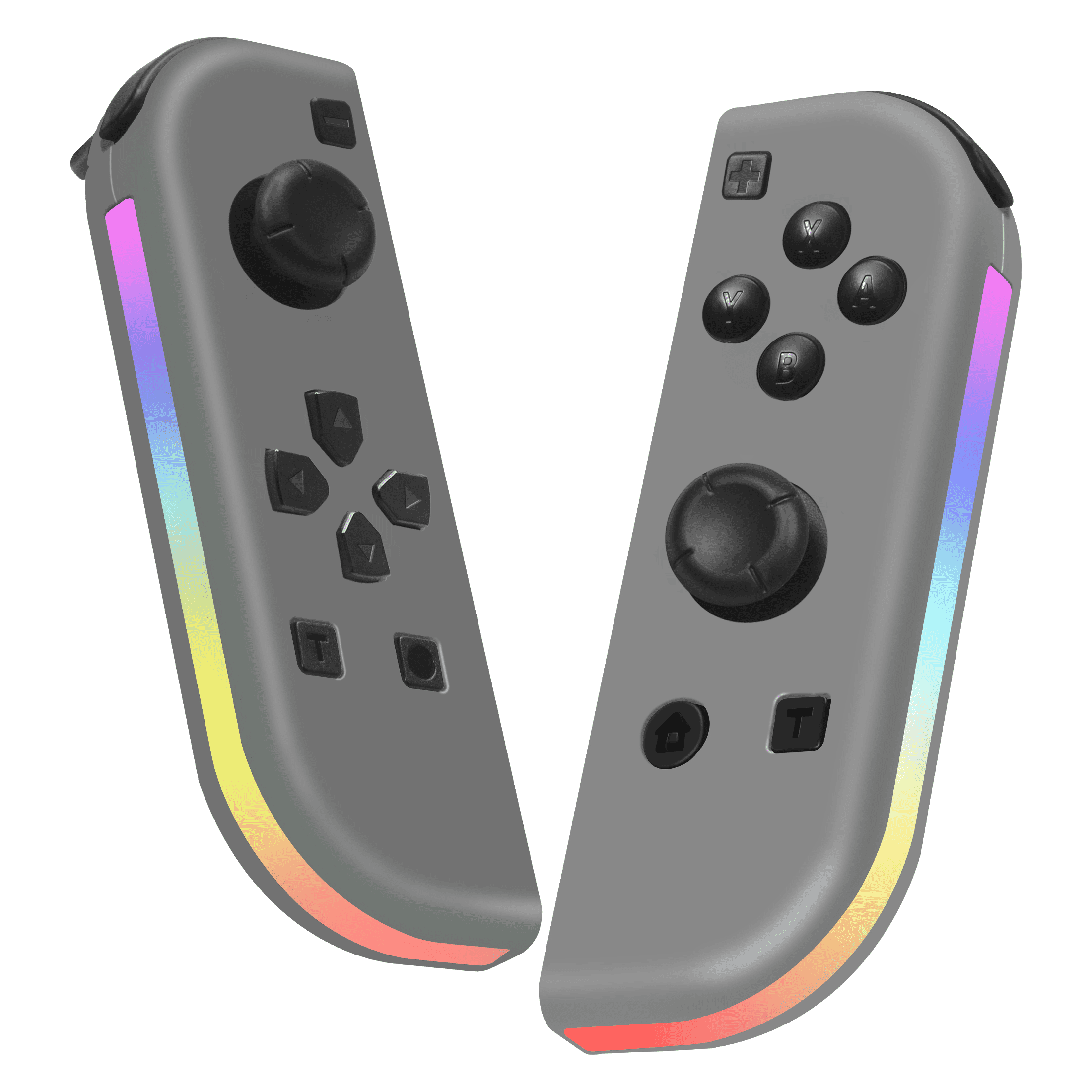 Wireless Game Controller for Nintendo, Switch Remote Joypad (L/R) with RGB Light/Turbo Function ...