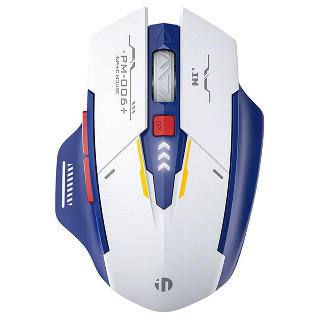 Wireless Game Mouse Silent Rechargeable Mouse Type-C LED Light Mouse ...