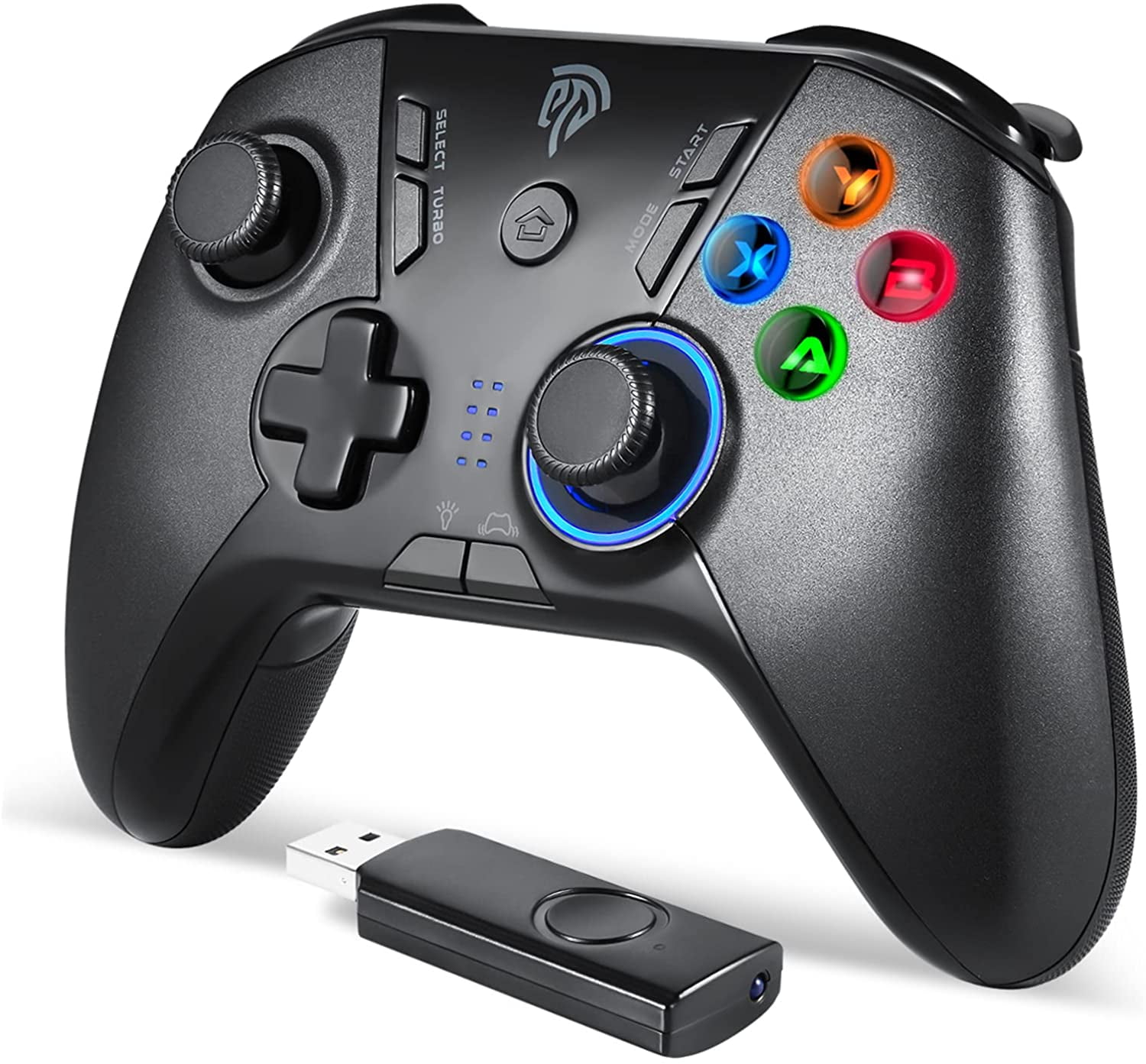 Wireless Gaming Controller for Windows PC/PS3/Android TV BOX, Dual Vibration Plug and Play ...