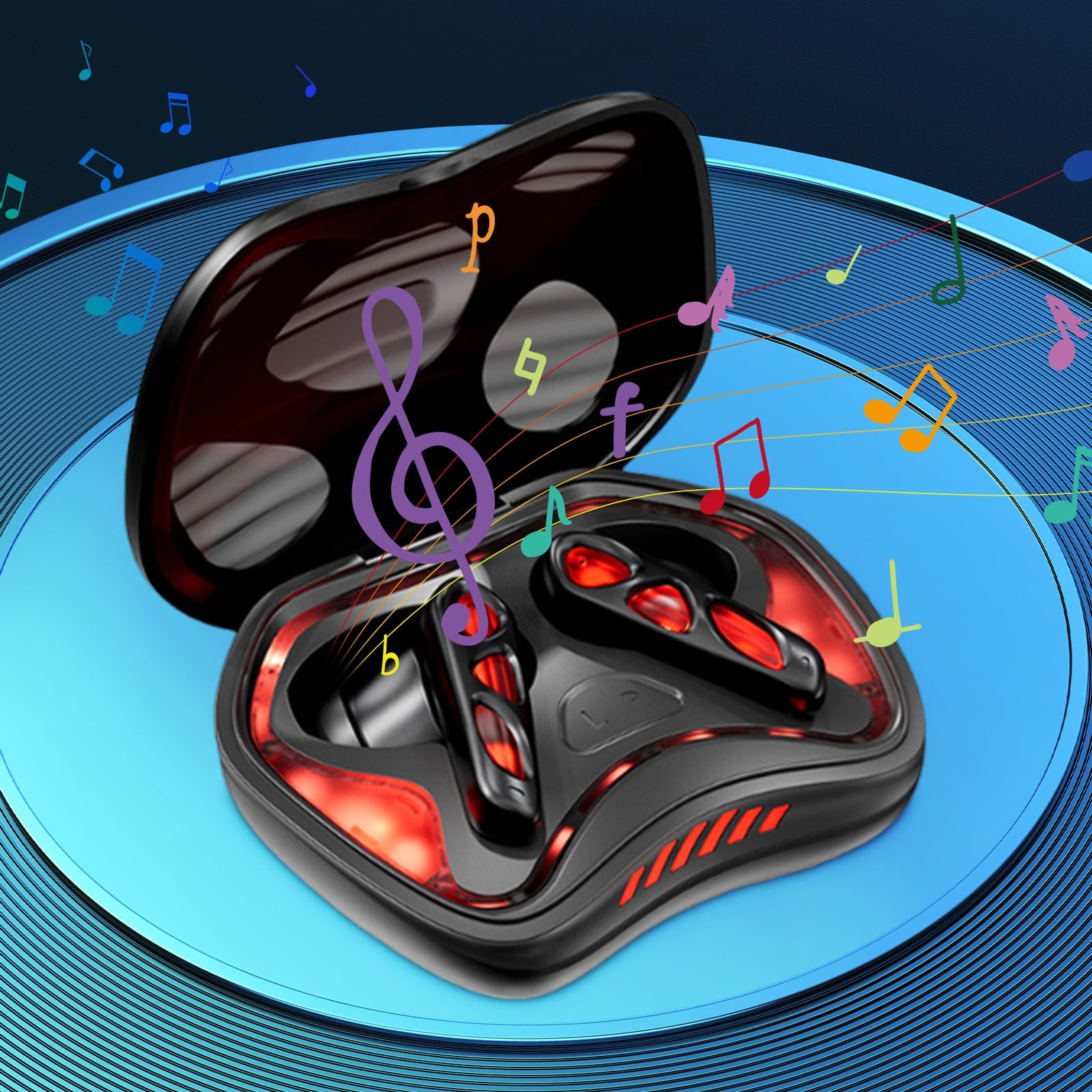 Wireless Gaming Headset, Bluetooth Earbuds, Low Latency, Colorful ...