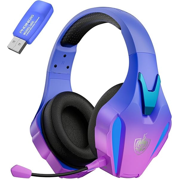 Wireless Gaming Headset for PS4 PS5 PC Switch, Wireless 2.4GHz Gaming ...