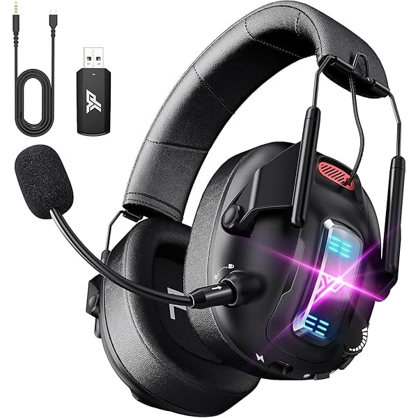 Wireless Gaming Headset for PS5, 2.4GHz Gaming Headphones Wireless with ...