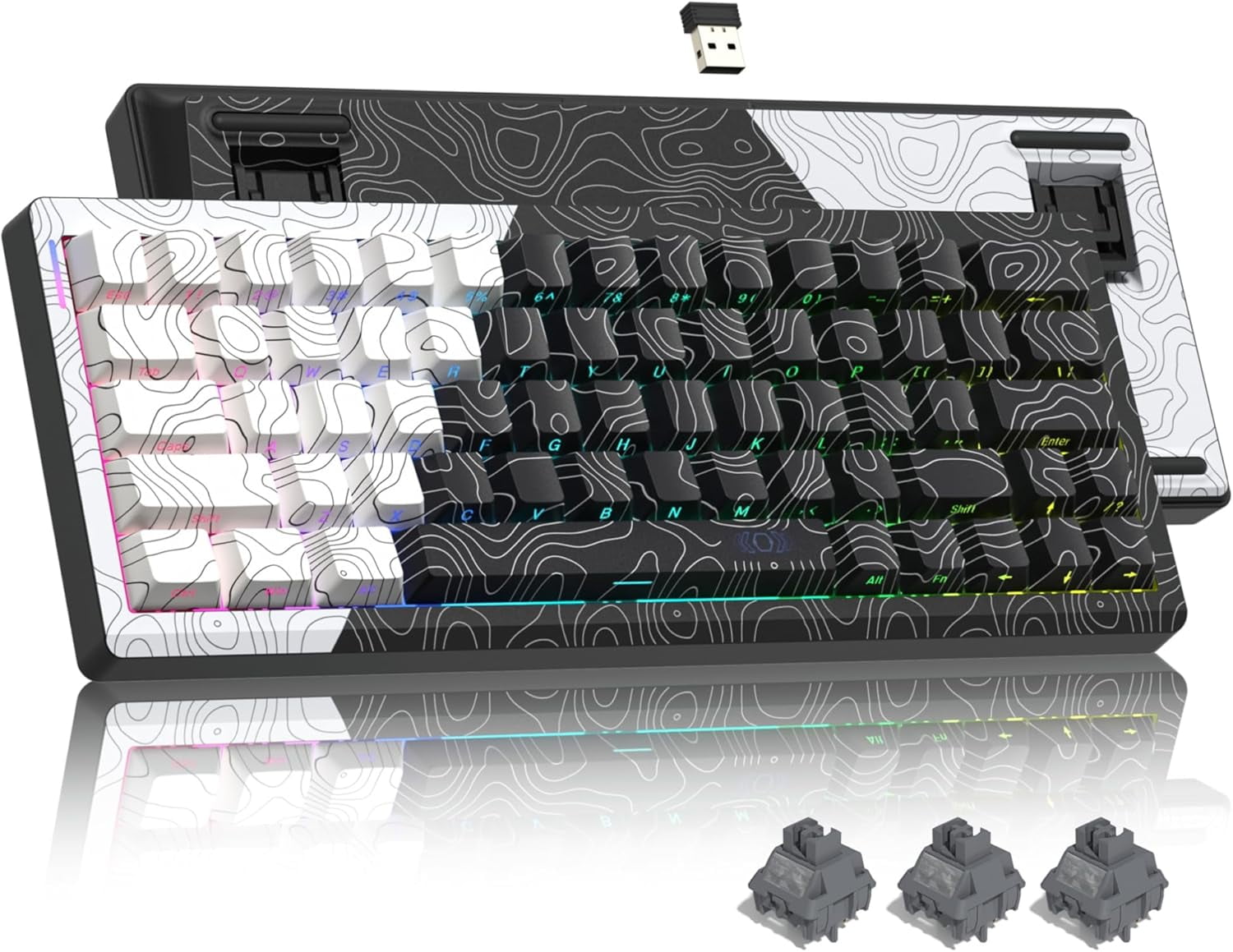 Wireless Gaming Keyboard with Arrow Keys: Q61 wireless mechanical ...