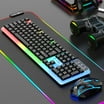 Y-FRUITFUL Wireless Lighted Keyboard Mouse Combo, 87 Keys, USB ...