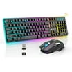 T3 Wireless RGB LED Light Gaming Keyboard and Mouse Combo for PC ...