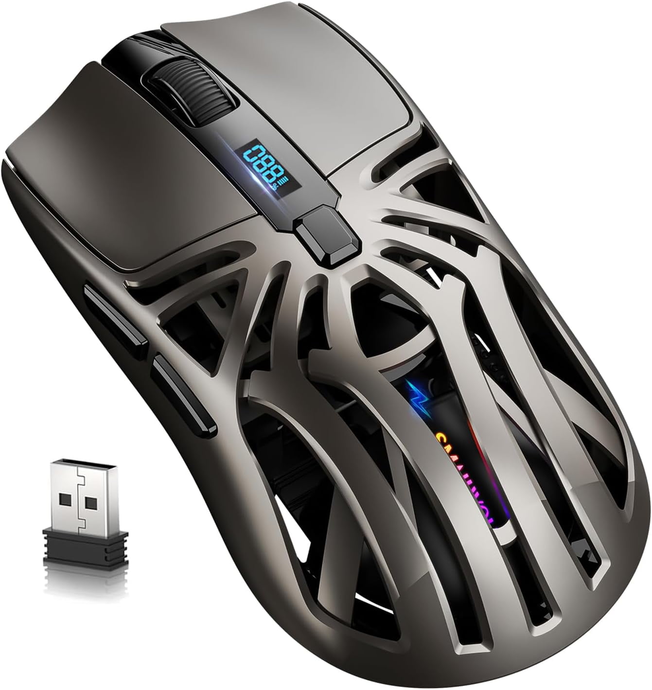 Wireless Gaming Mouse, 10000 DPI, Tri-Mode 2.4GHz/Bluetooth/Wired Mouse ...