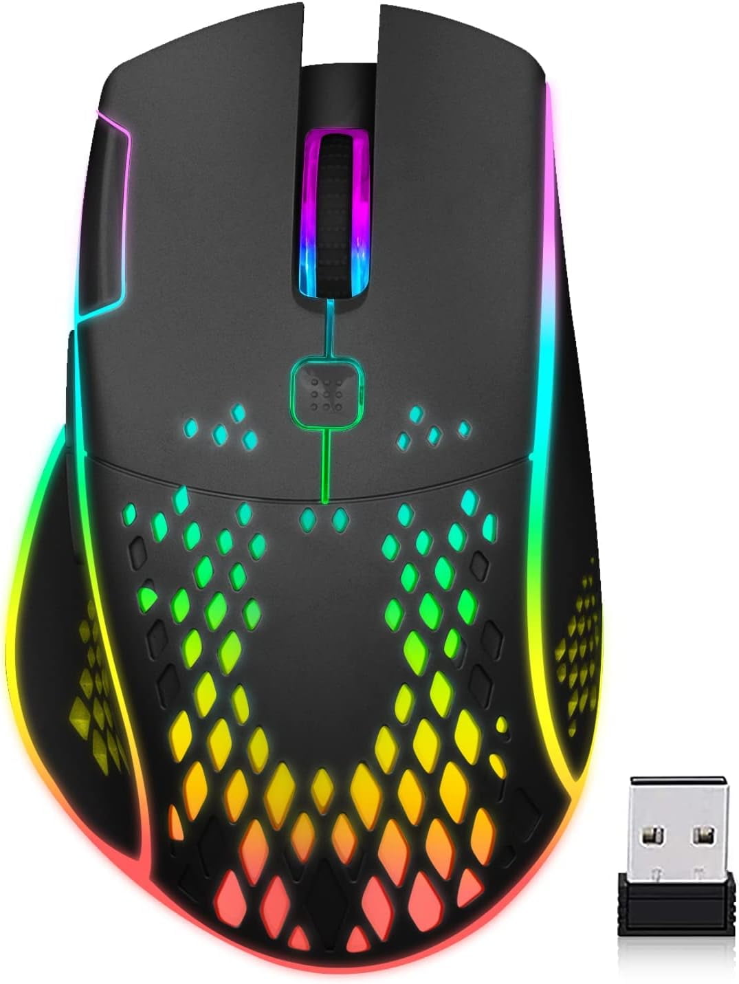 Wireless Gaming Mouse,3500 DPI,Silent Click Rechargeable Gaming Mouse ...