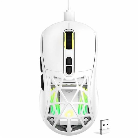 Transparent RGB Gaming Mouse Bluetooth Wireless Wired Digital Display ...
