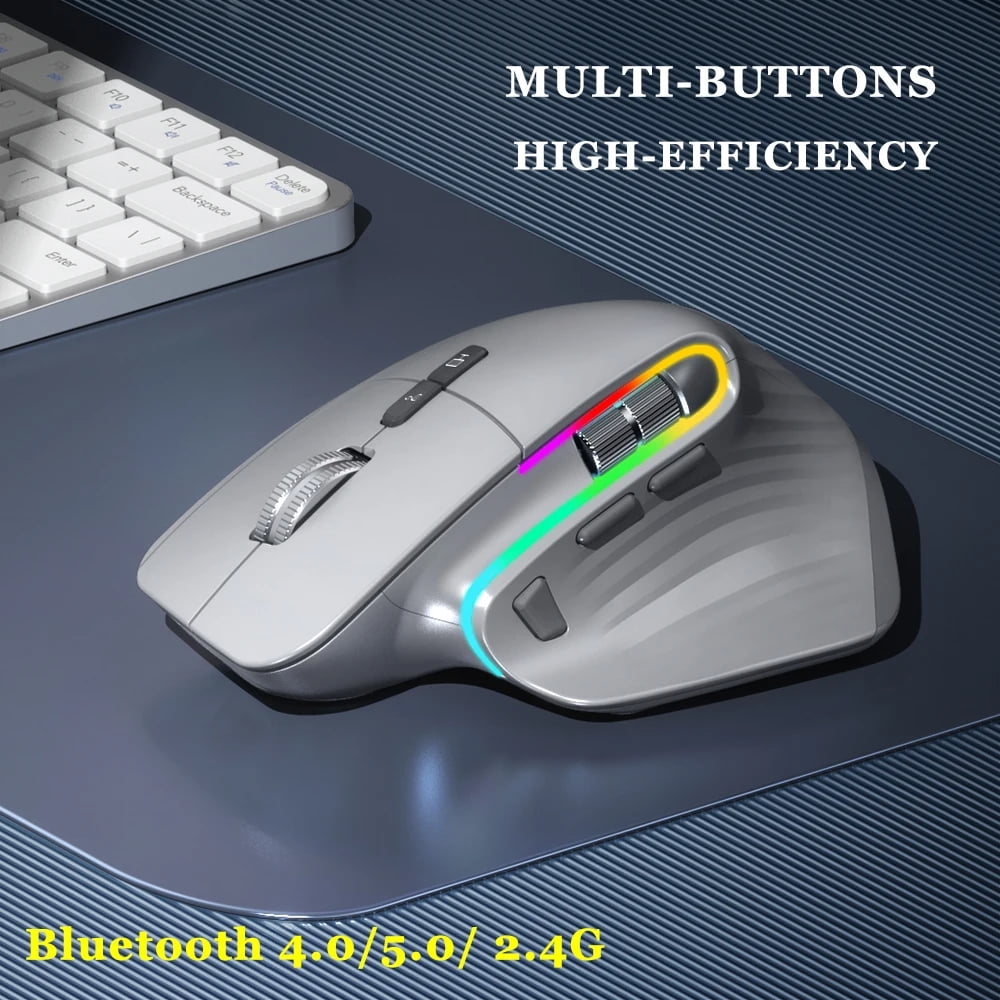 Wireless Gaming Mouse Bluetooth 2.4G Tri-mode Mouse Mute Mice Ergonomic ...