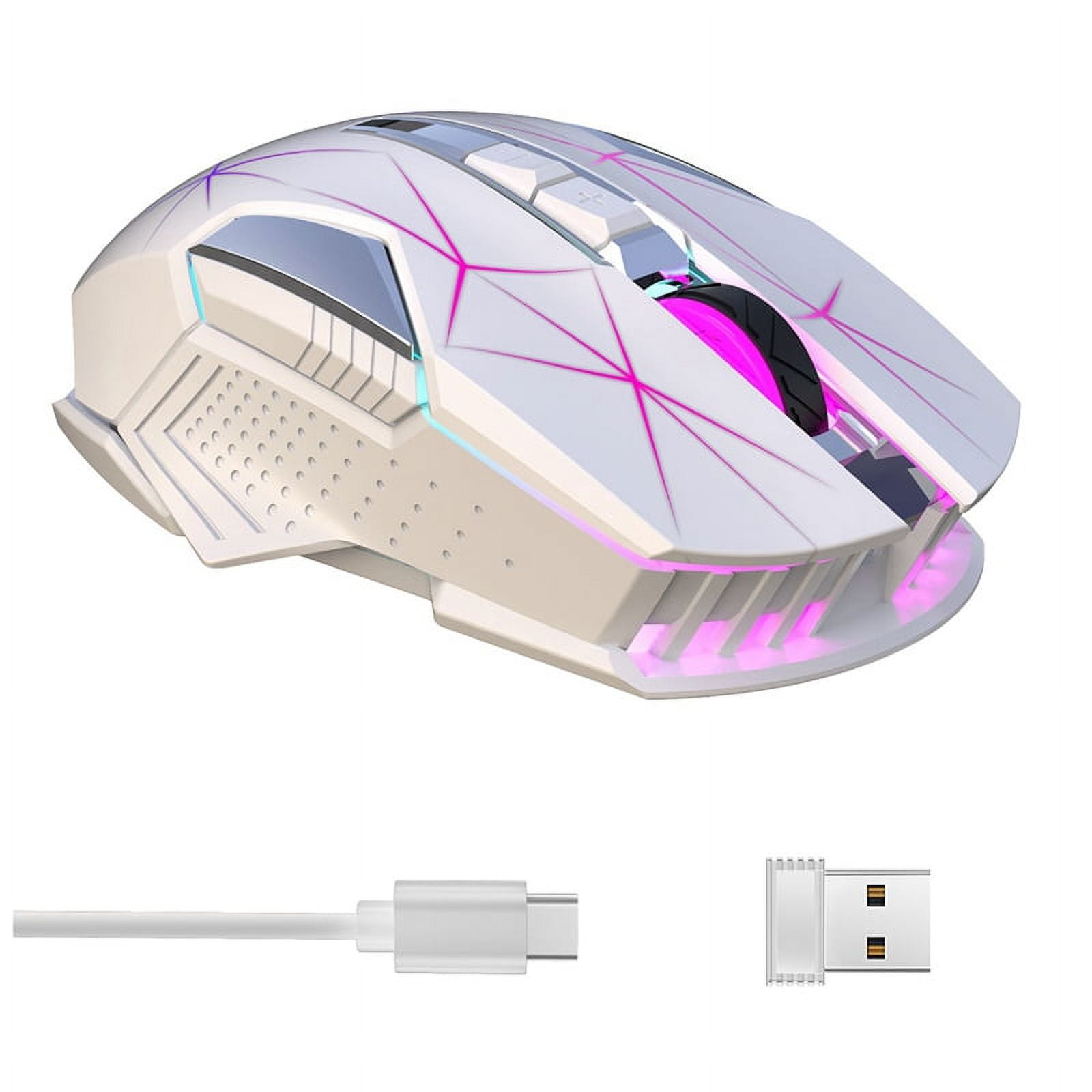 Wireless Gaming Mouse Bluetooth Mouse RGB Rechargeable 2.4G USB ...