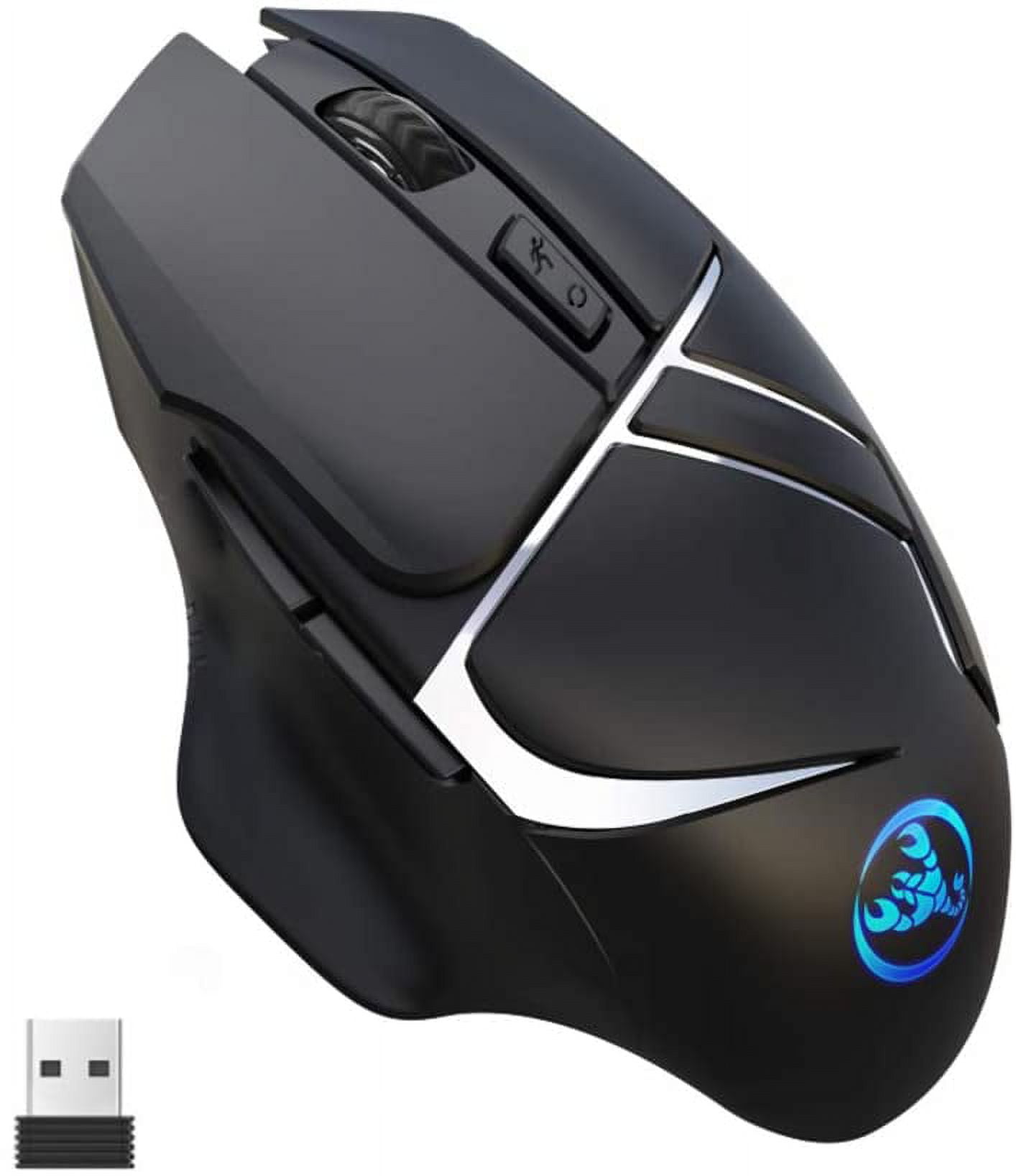 Wireless Gaming Mouse, Computer Optical Ergonomic Rechargeable Mouse ...