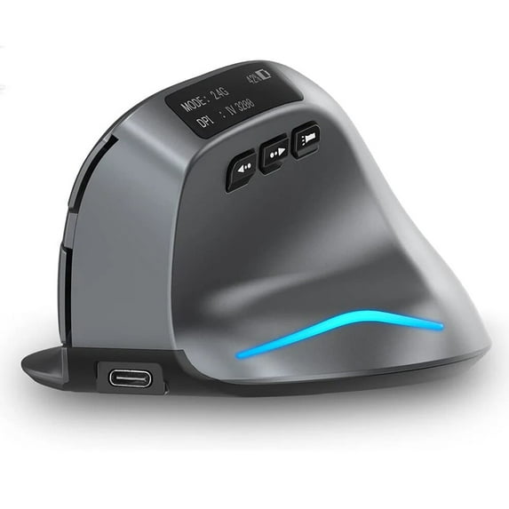 Wireless Gaming Mouse Rechargeable Bluetooth Mouse with LED Screen 2 ...