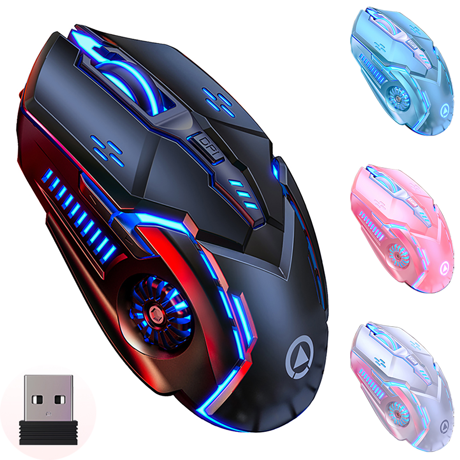 3 Adjustable DPI 2.4G Wireless Gaming Mouse 6 Buttons Laptop Notebook ...