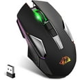 Wireless Gaming Mouse Rechargeable with Rainbow RGB Backlit,Optical ...