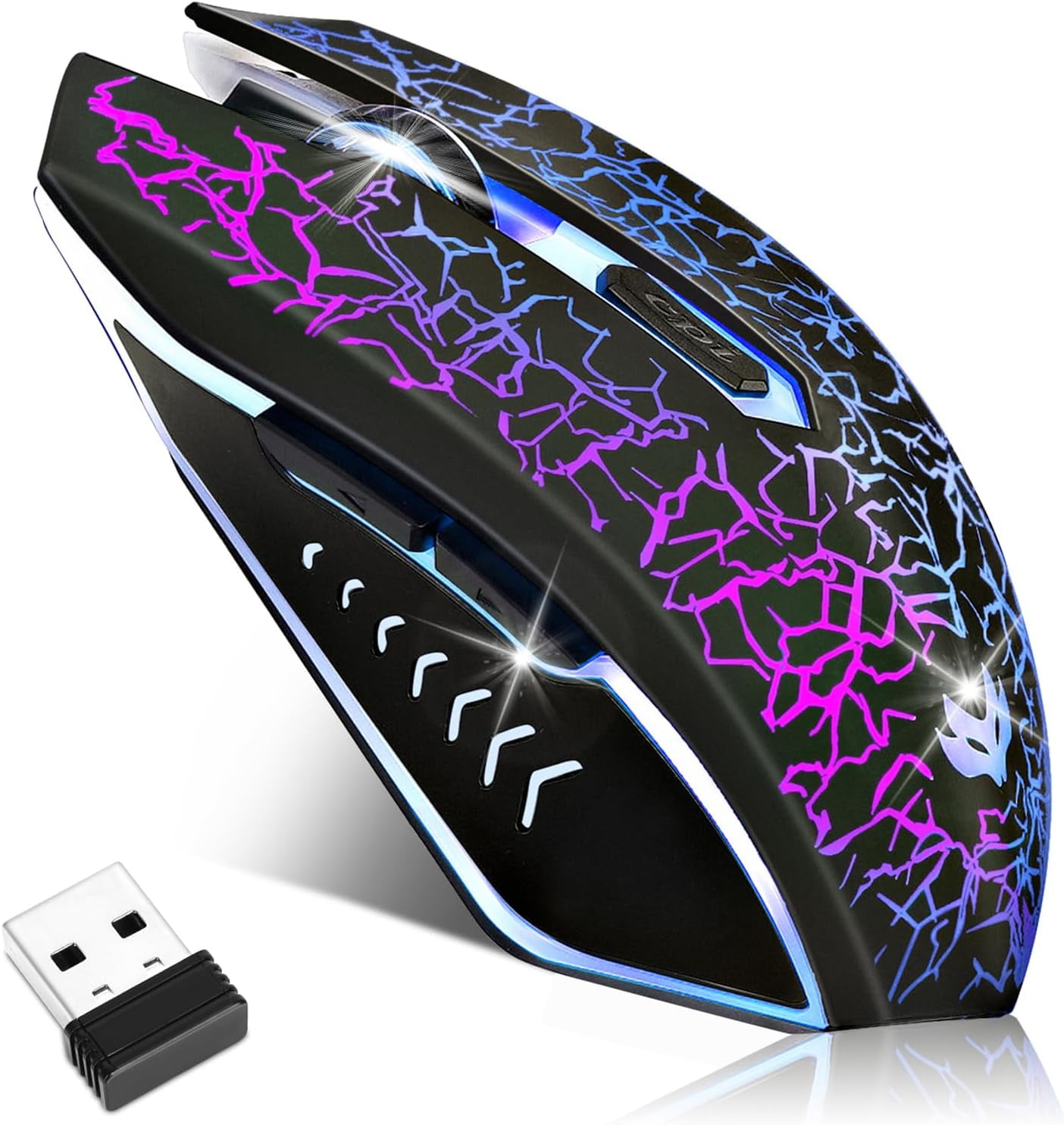 Wireless Gaming Mouse, Rechargeable Wireless Computer Mouse, 7-Color ...