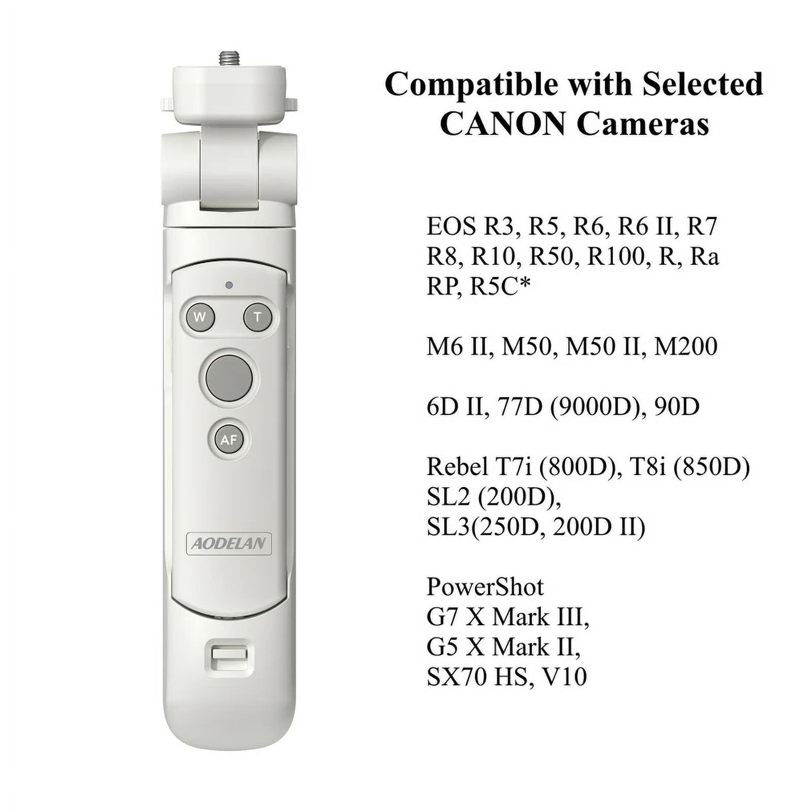 Wireless Grip Tripod Remote Control for Canon EOS R8 R5 77D 250D 200D ...