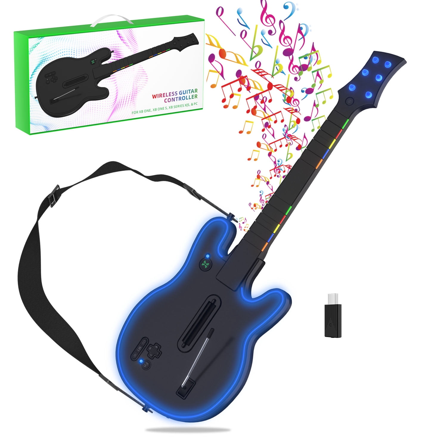 Wireless Guitar Controller Compatible with Xbox One/One S/Xbox Series X ...