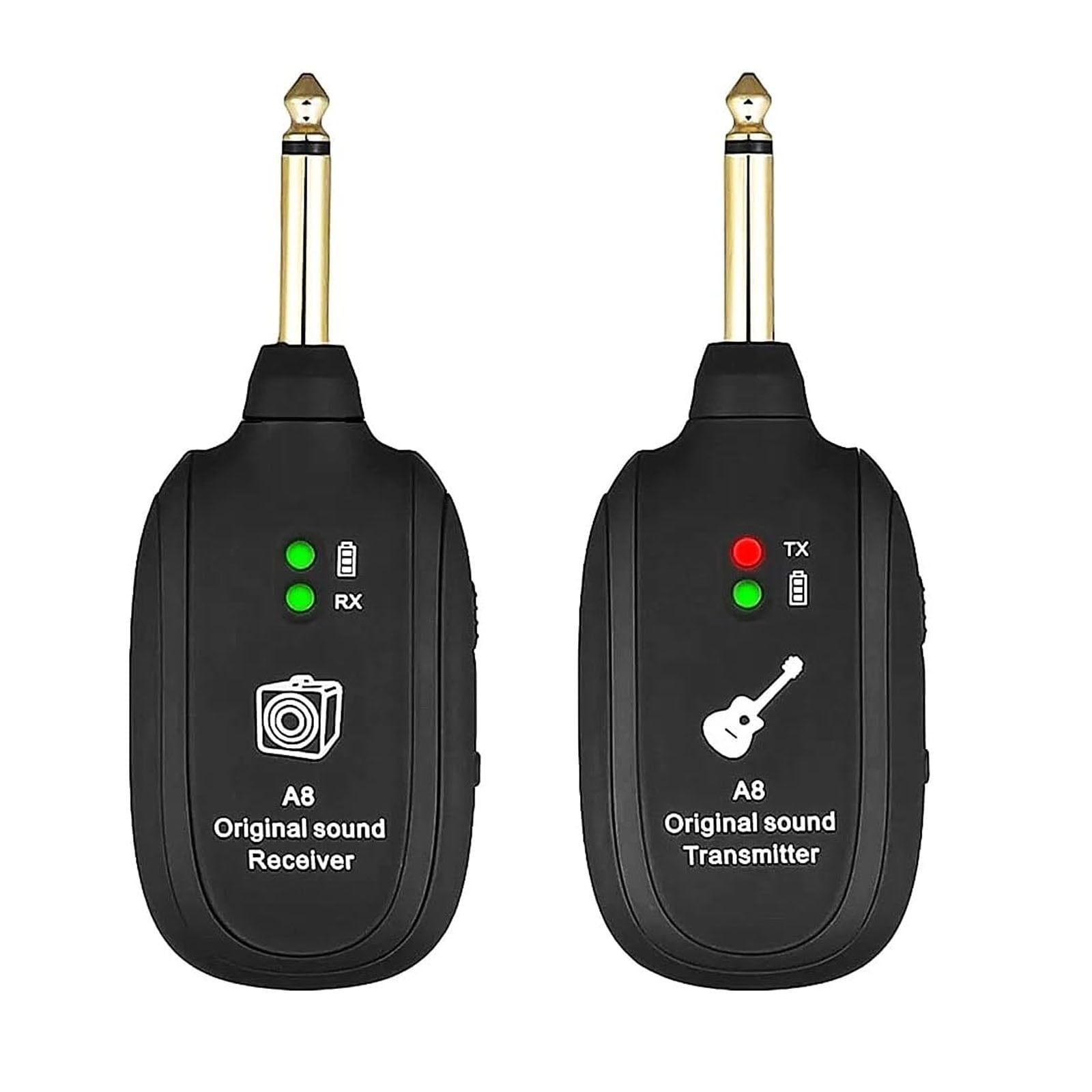 Wireless Guitar Transmitter And Receiver Set Uhf 730Mhz For Electric ...