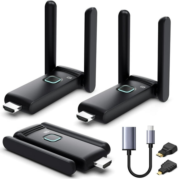Wireless HDMI Transmitter and 2 Receivers, 4K Plug and Play Extender ...