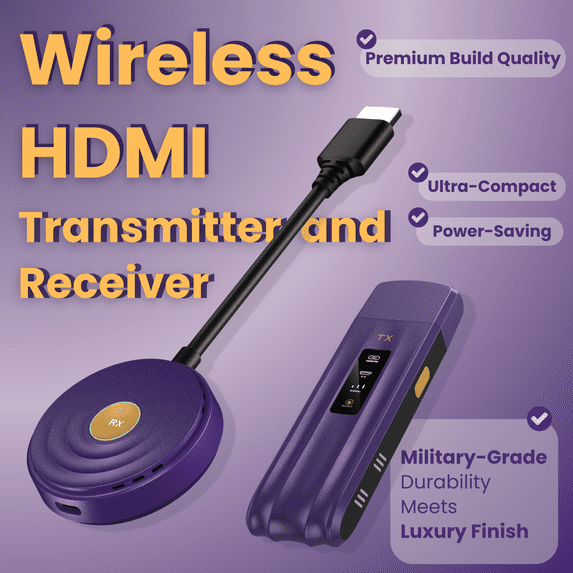 Wireless HDMI Transmitter and Receiver 4K Kit- 5GHz Ultra-Low Latency ...