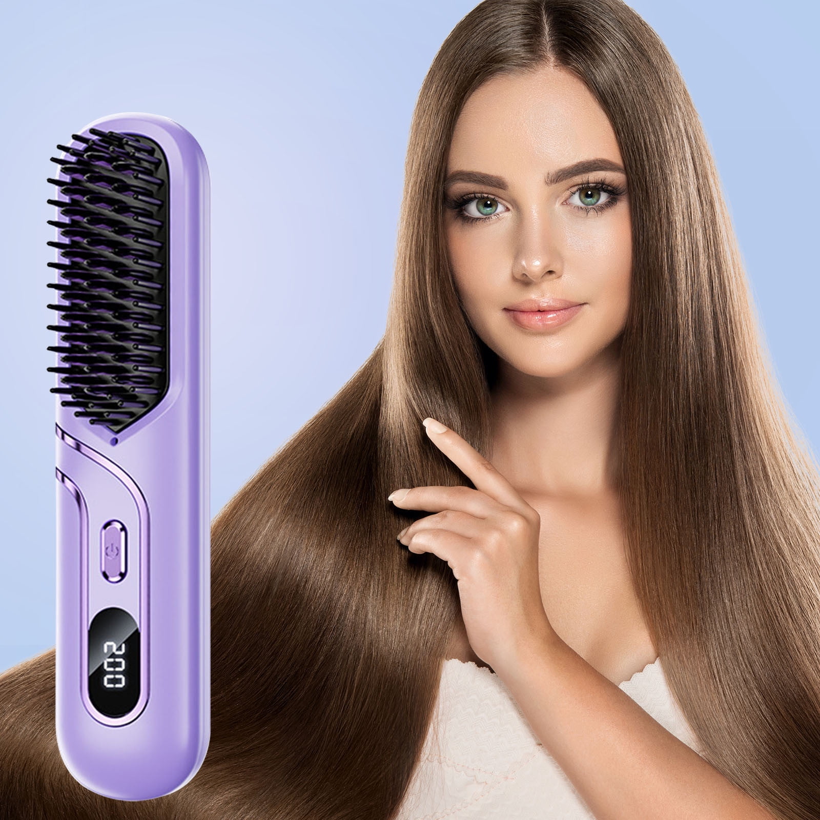 Wireless Hair Straightener - USB Rechargeable Portable Straightening ...