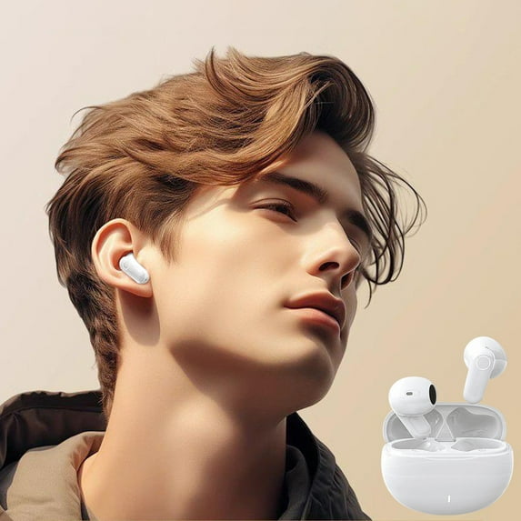 Wireless Half In-Ear Bluetooth Earbuds - Long-Lasting Battery ...